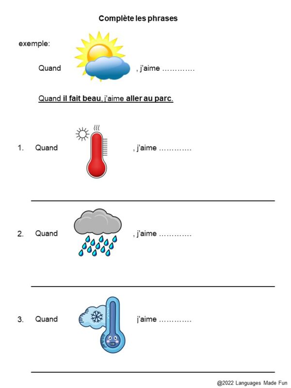 French Weather Activities - Quel temps fait-il? | Made By Teachers