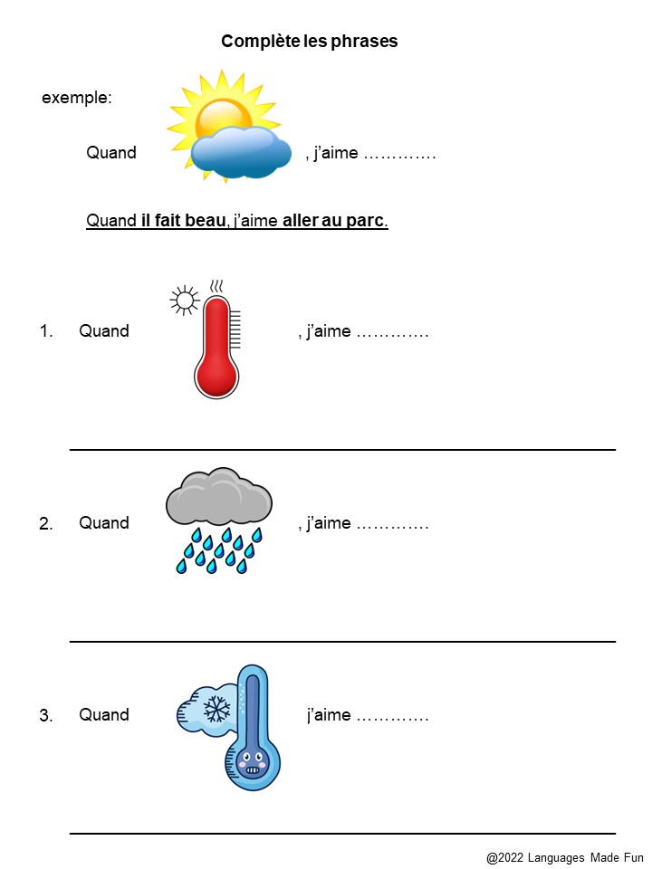 French Weather Activities - Quel temps fait-il? | Made By Teachers