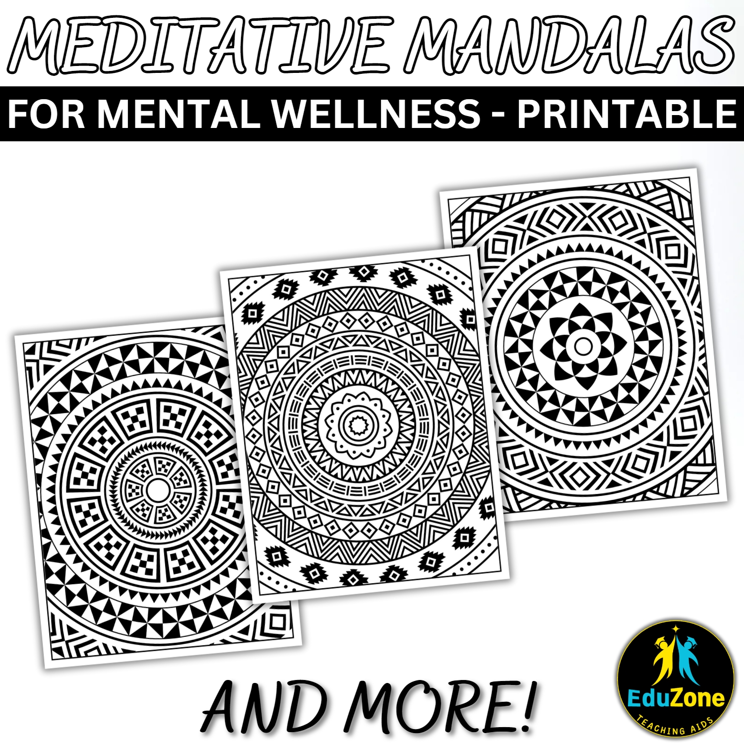 Meditative Mandalas: Coloring Book for Mental Wellness - Printable ...