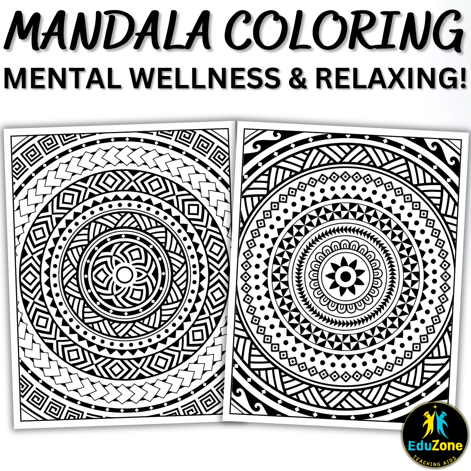Printable Mandala Coloring: Meditative Mandalas for Mental Wellness ...