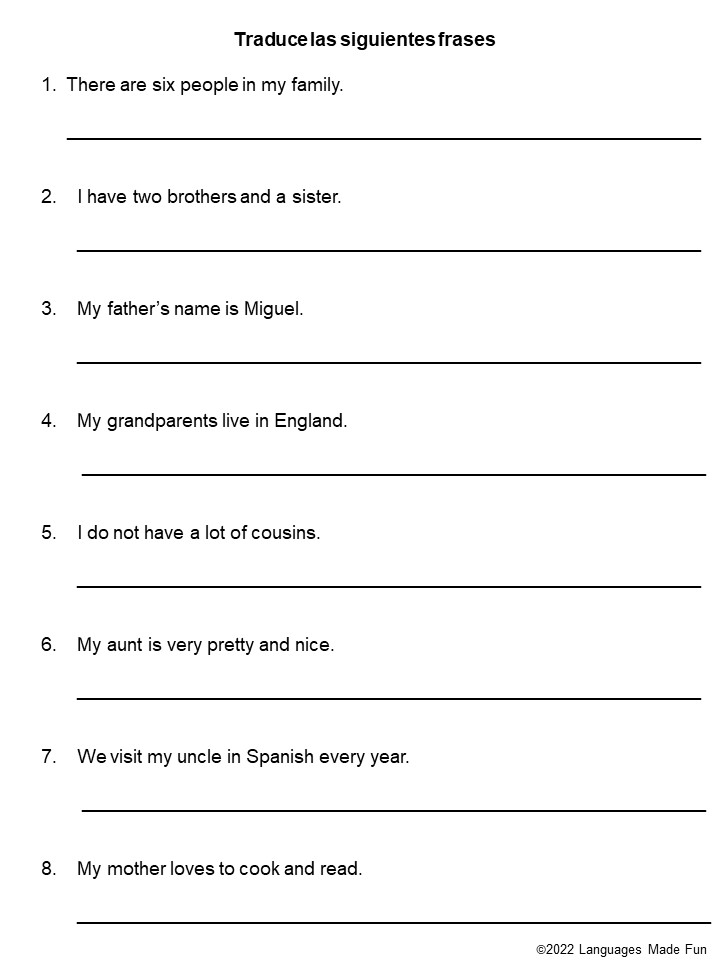 Family members in Spanish - La Familia | Made By Teachers