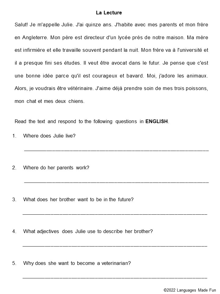 Les Métiers - Jobs in French | Made By Teachers