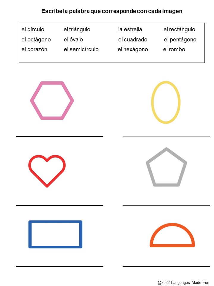 Las Formas - Shapes in Spanish | Made By Teachers