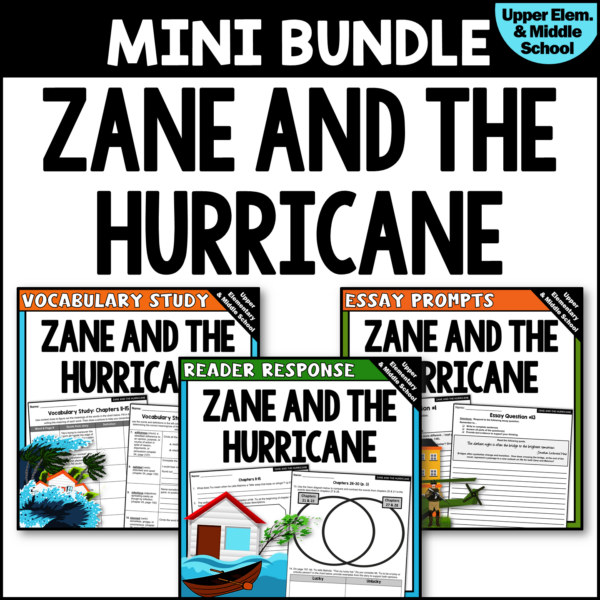 Zane and the Hurricane Novel Study MINI BUNDLE | Made By Teachers