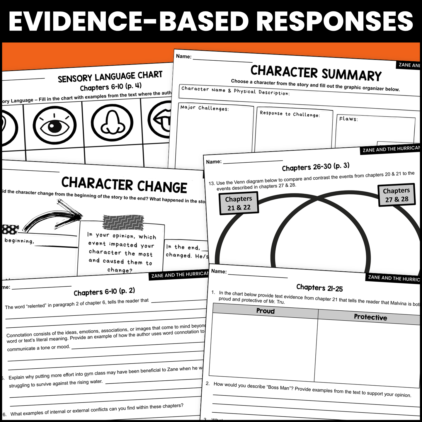 Zane and the Hurricane Novel Study MINI BUNDLE | Made By Teachers