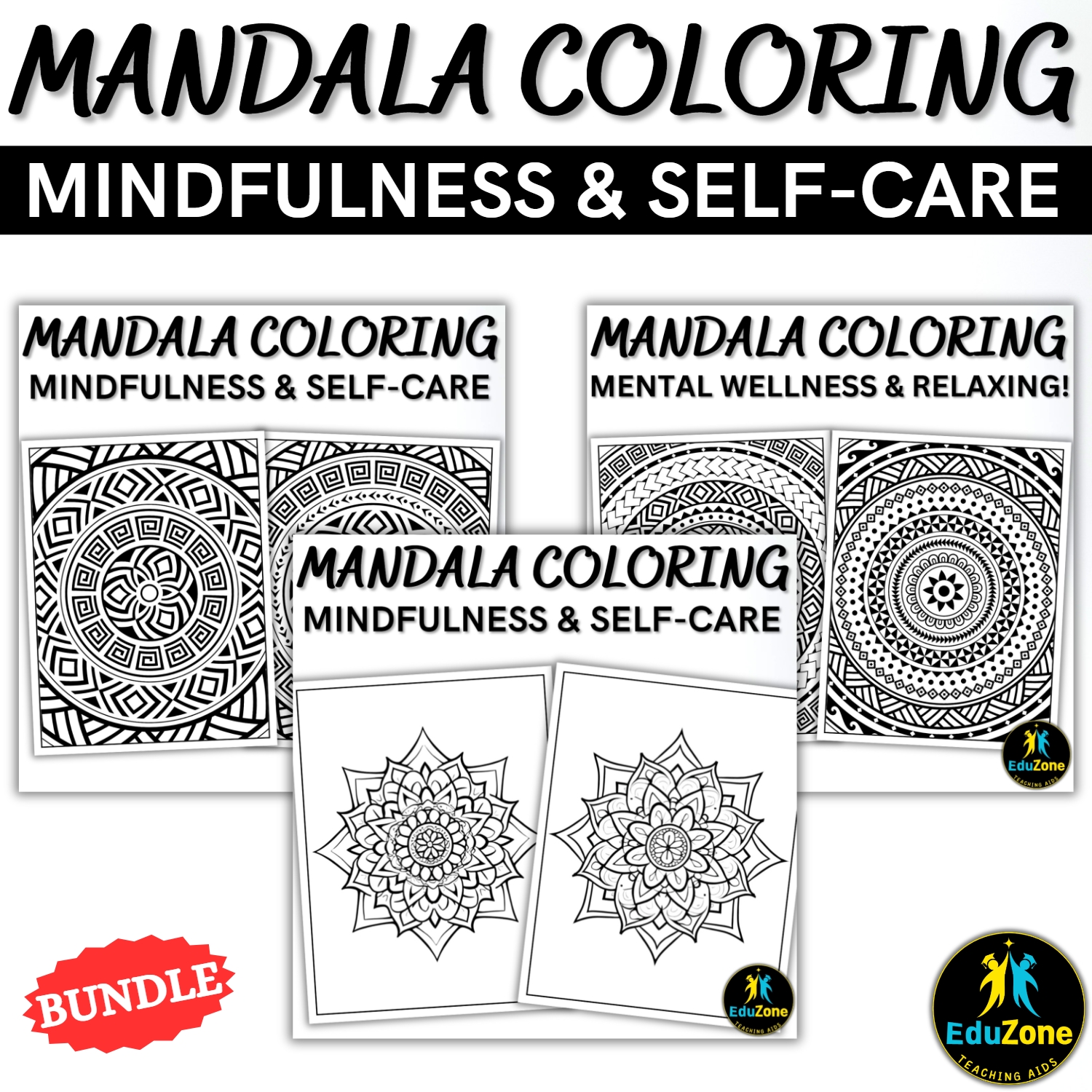 Get Your Printable Mandala Bundle for Self-Care: Mental Health ...