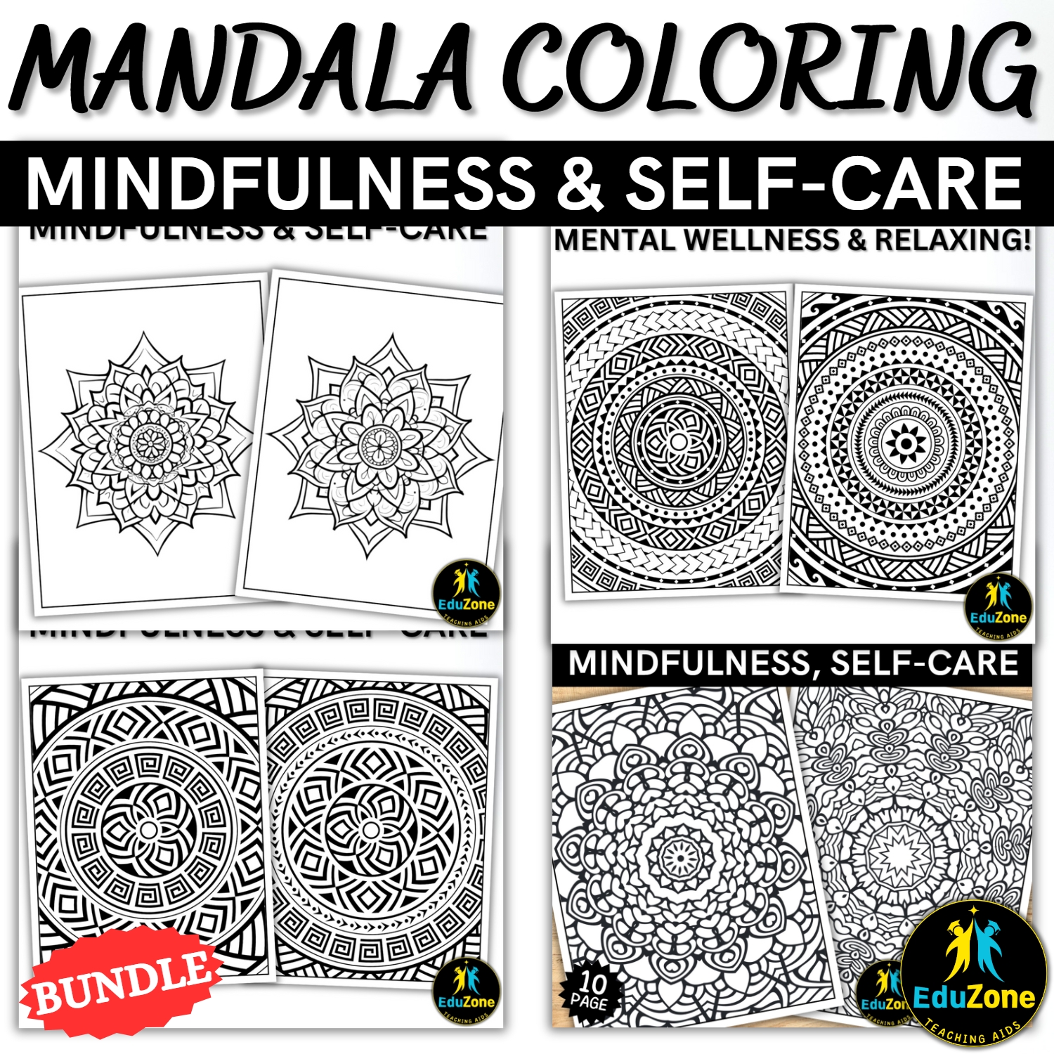 Meditative Mandalas: Coloring Book for Mental Wellness - Printable ...
