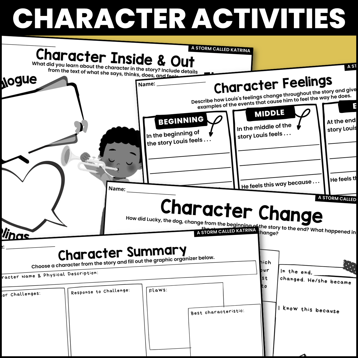 Zane and the Hurricane Novel Study Activities BUNDLE | Made By Teachers
