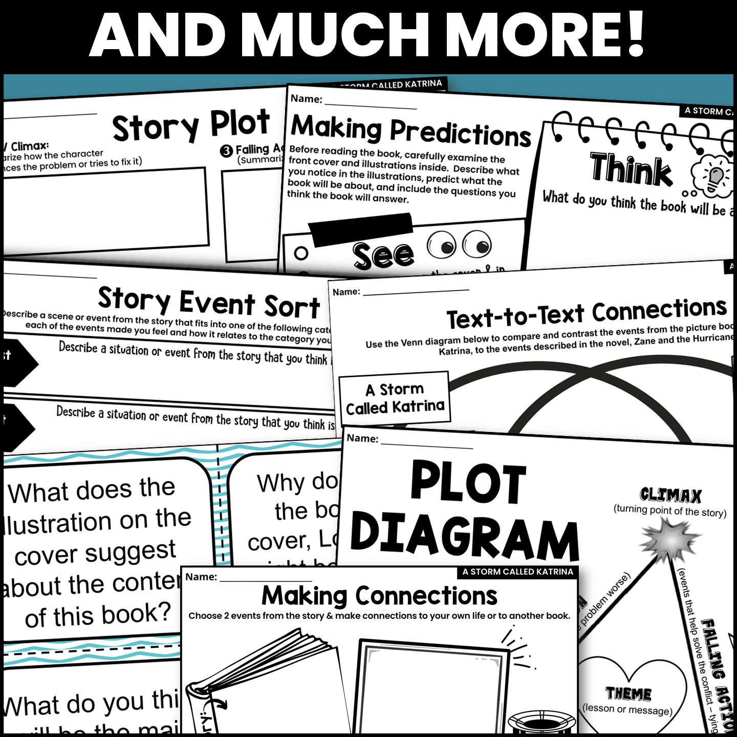 Zane and the Hurricane Novel Study Activities BUNDLE | Made By Teachers