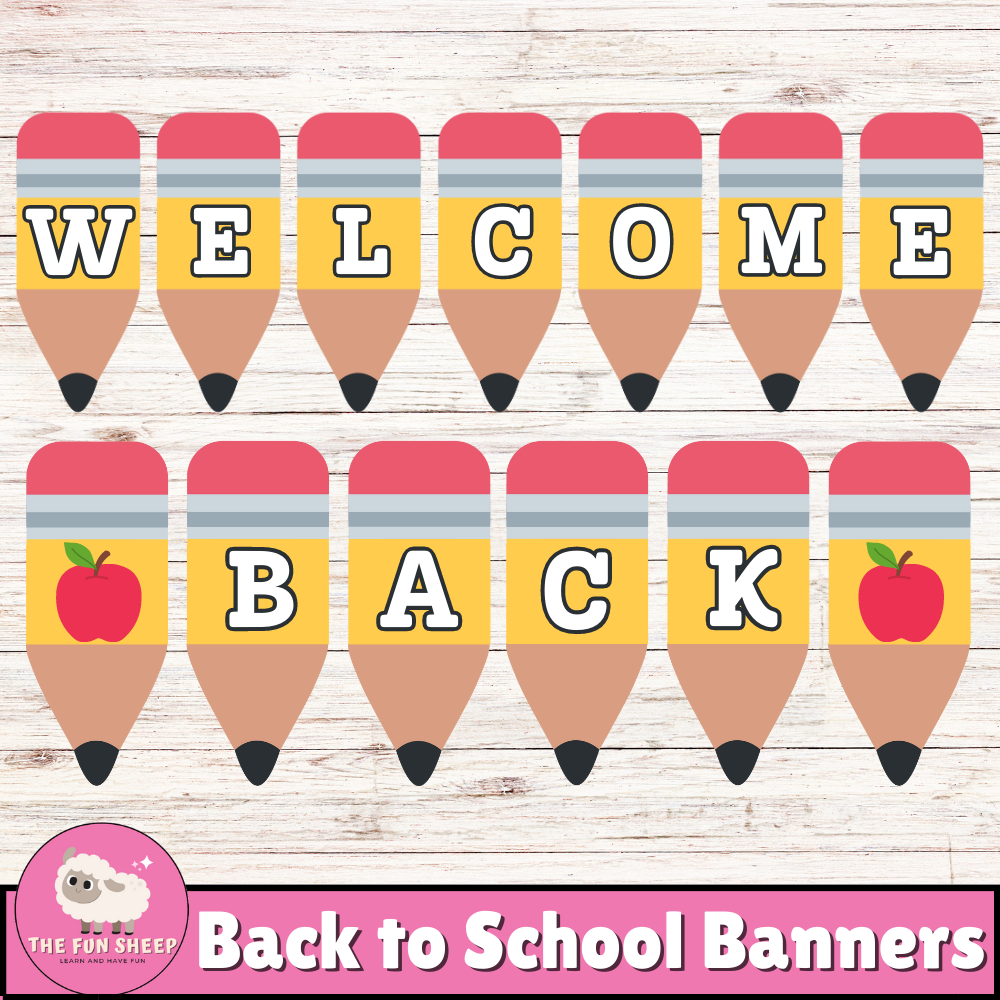 Back to School Banners | Classroom Back to School DIY Decor - SET OF 2 ...