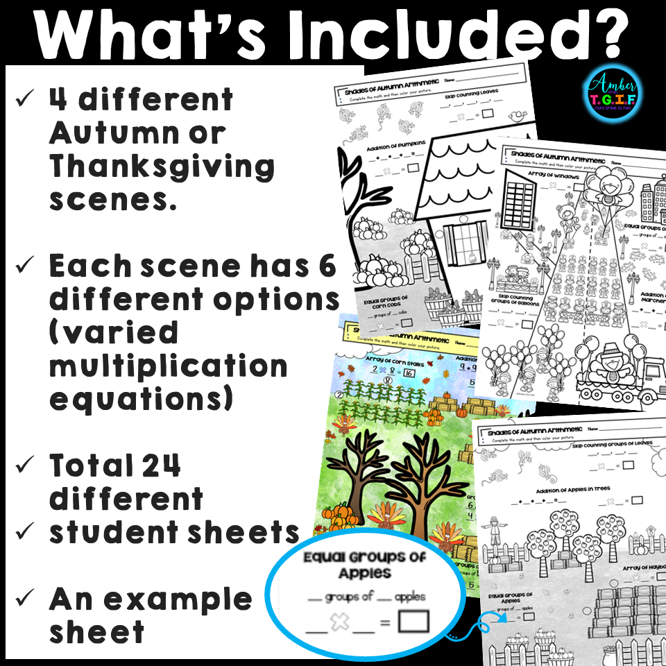 November Math Coloring Pages | Thanksgiving Multiplication Strategies ...