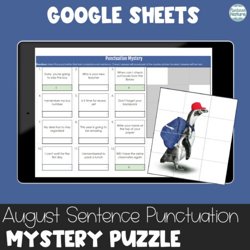 Back to School Sentence Ending Punctuation Digital Pixel Art Mystery ...