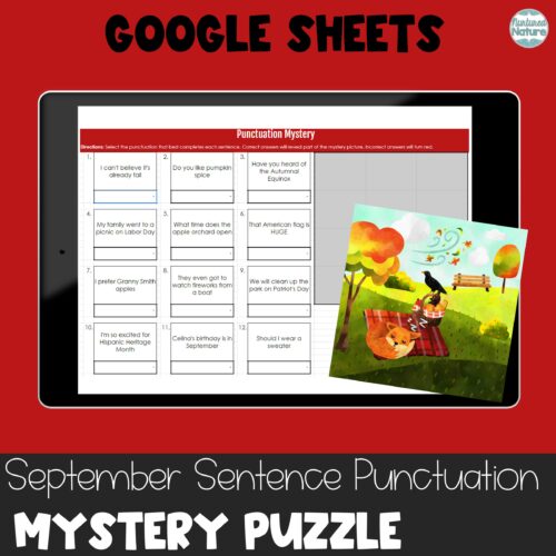 September Sentence Ending Punctuation Digital Pixel Art Mystery Puzzle ...