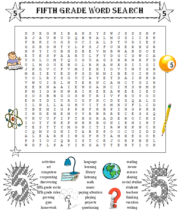 Golf Word Search Puzzle PLUS Fifth Grade Word Search (2 Puzzles) | Made ...