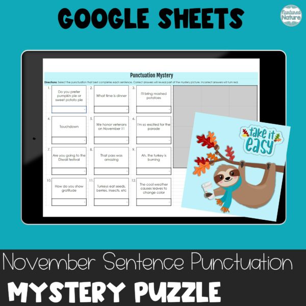 November Sentence Ending Punctuation Digital Pixel Art Mystery Puzzle ...