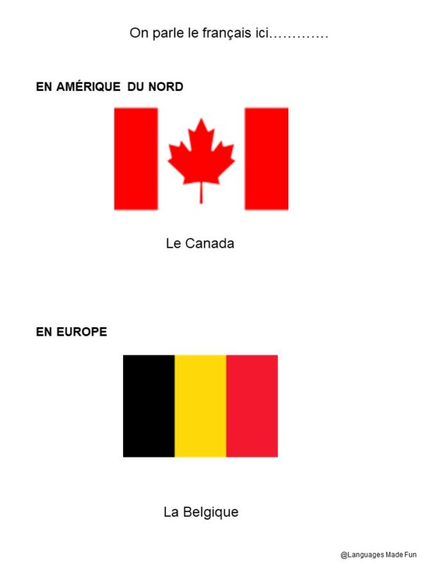 Les Pays Francophones - French Speaking Countries - Made By Teachers