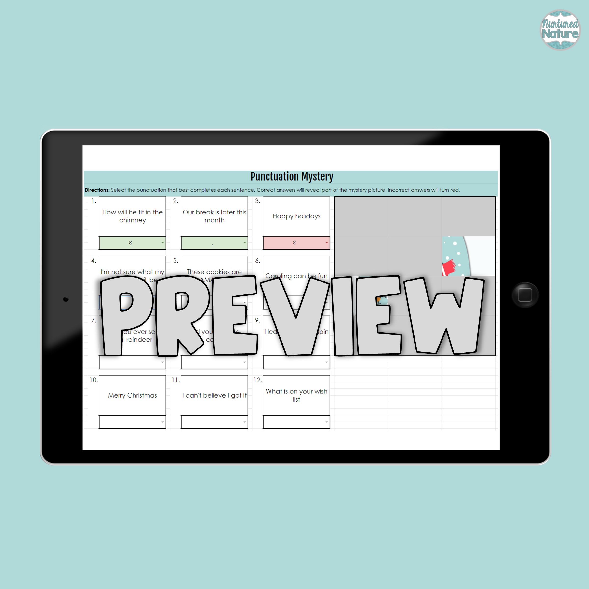 December Sentence Ending Punctuation Digital Pixel Art Mystery Puzzle ...