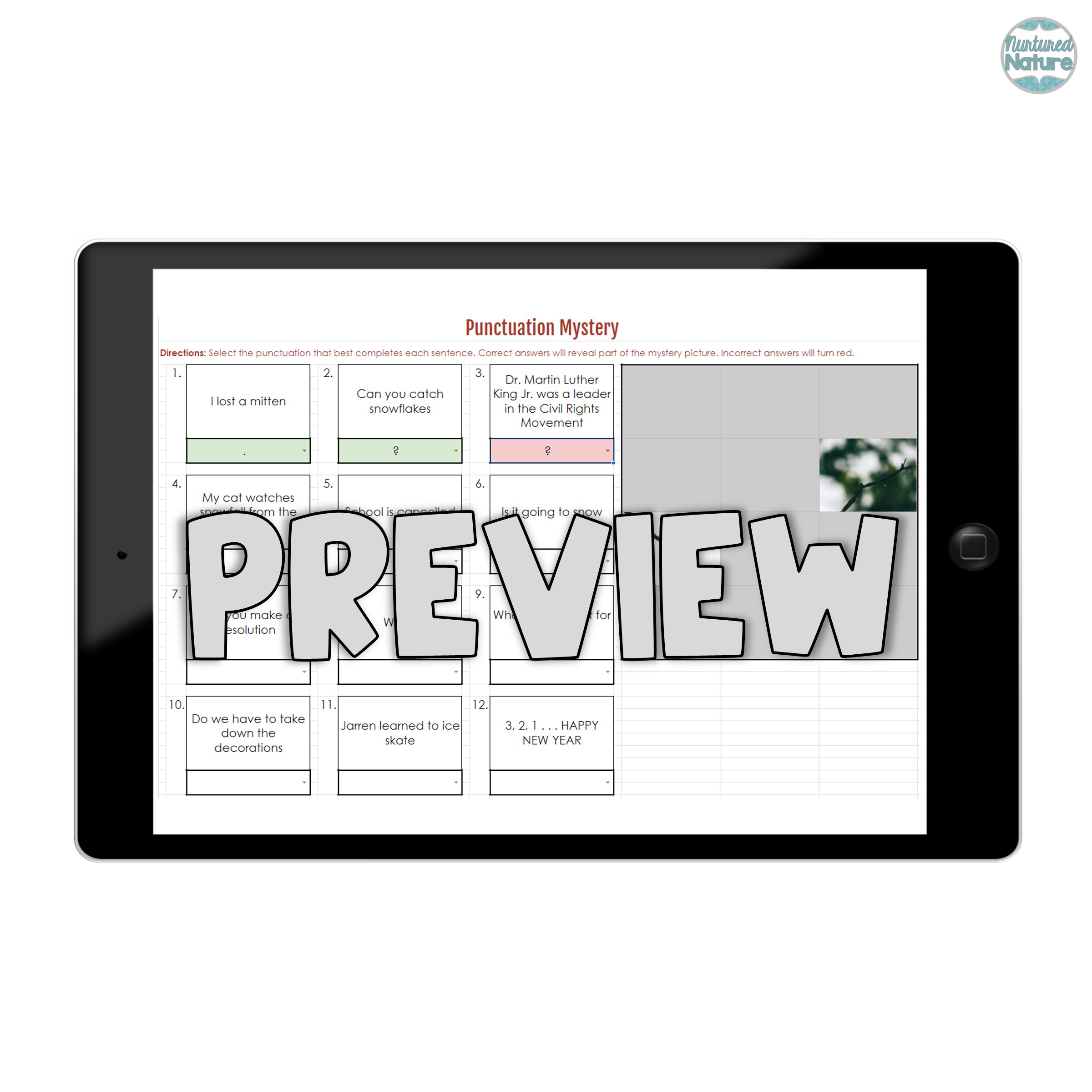 January Sentence Ending Punctuation Digital Pixel Art Mystery Puzzle ...