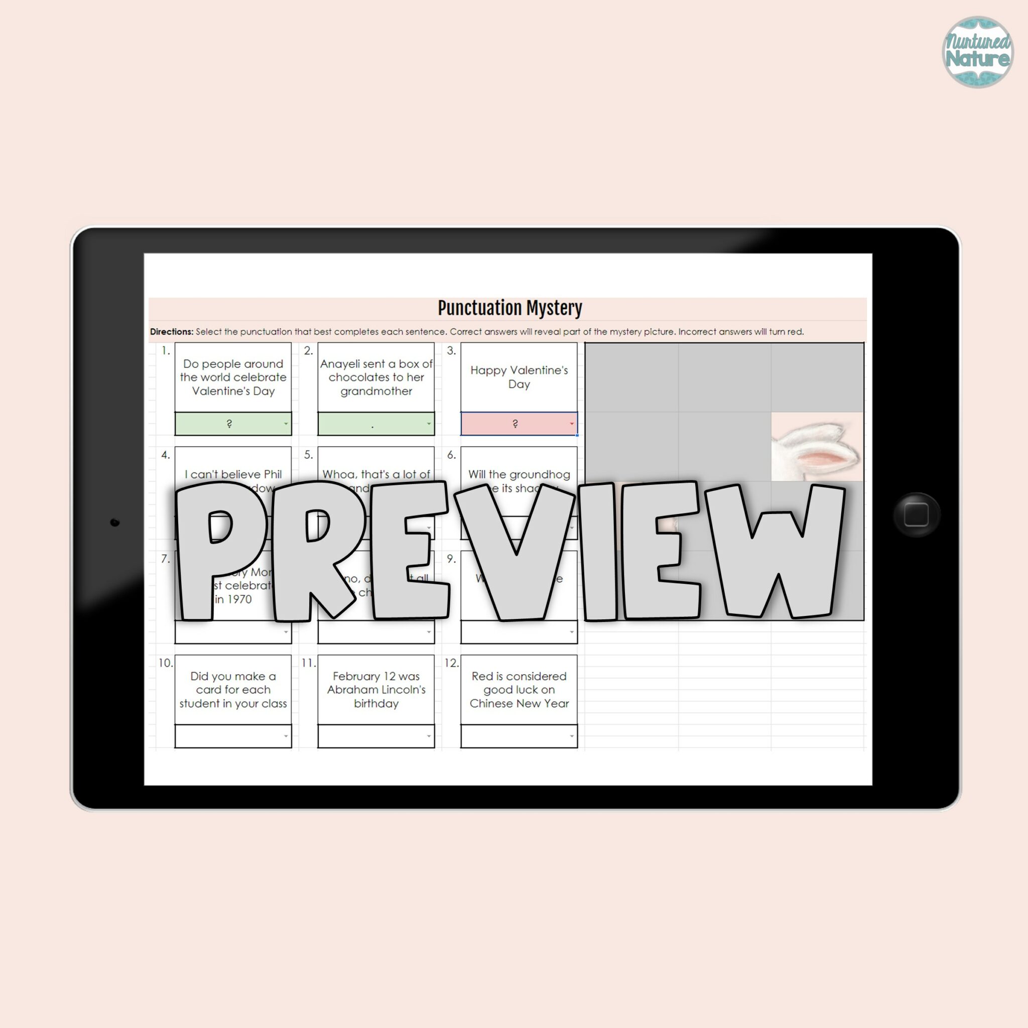 Ending Punctuation February Sentences Pixel Art Mystery Puzzle | Made ...