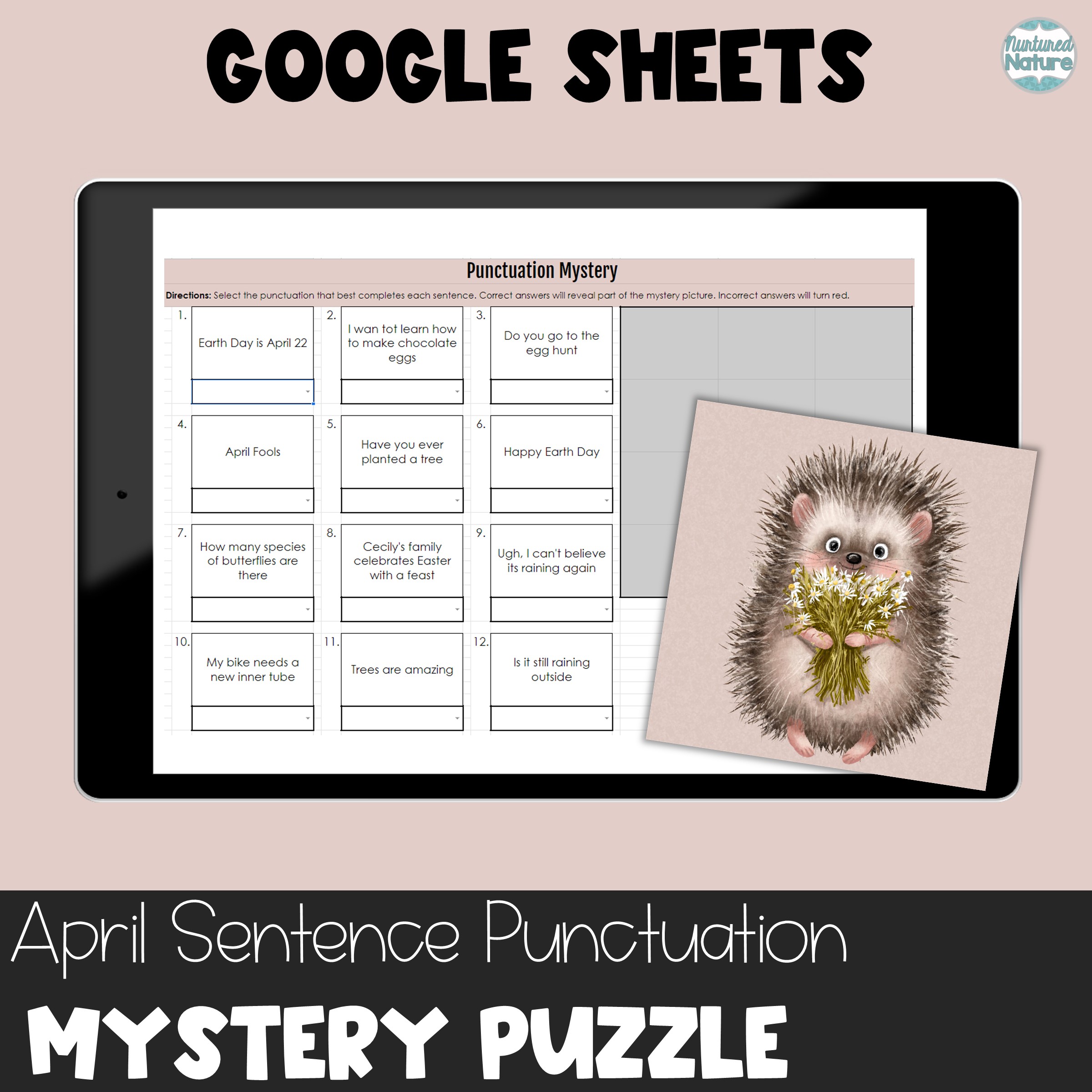 April Sentence Ending Punctuation Digital Pixel Art Mystery Puzzle ...