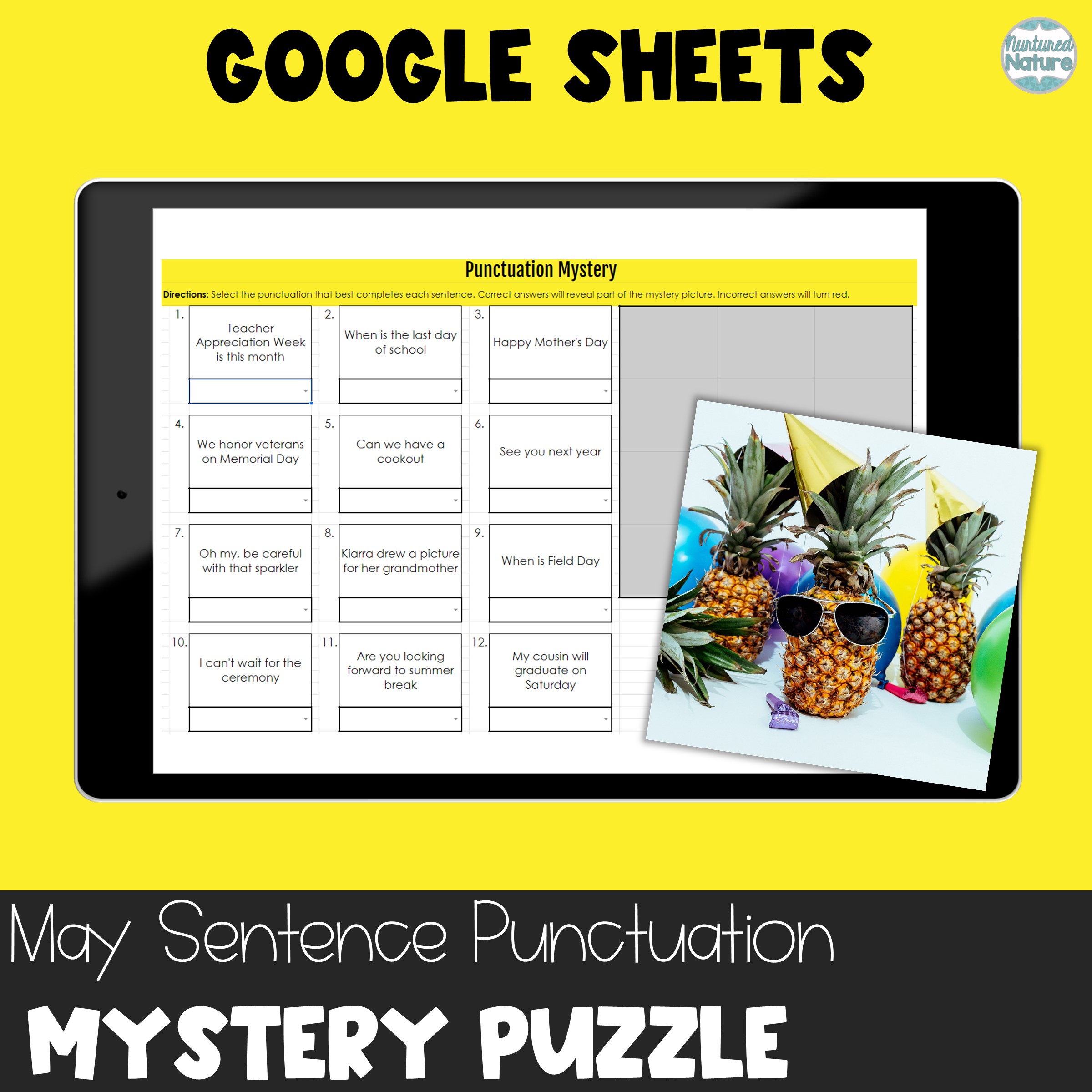 May Sentence Ending Punctuation Digital Pixel Art Mystery Puzzle | Made ...