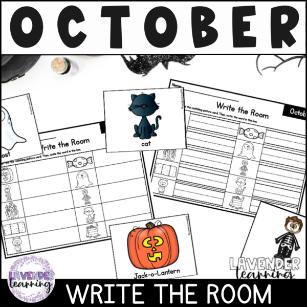 October Write the Room Activity - Halloween Write the Room - Fall Write ...