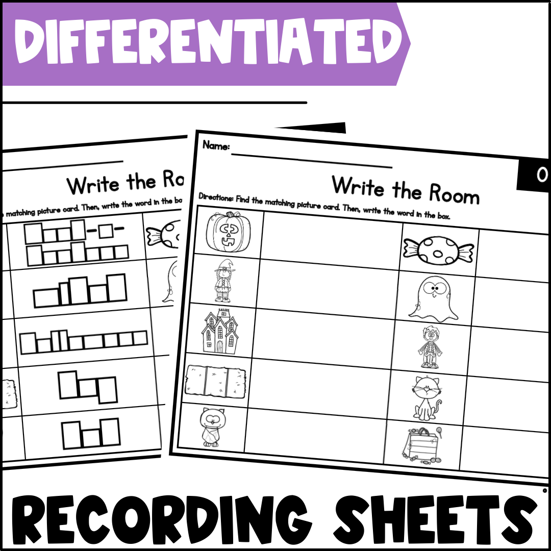 October Write the Room Activity - Halloween Write the Room - Fall Write ...