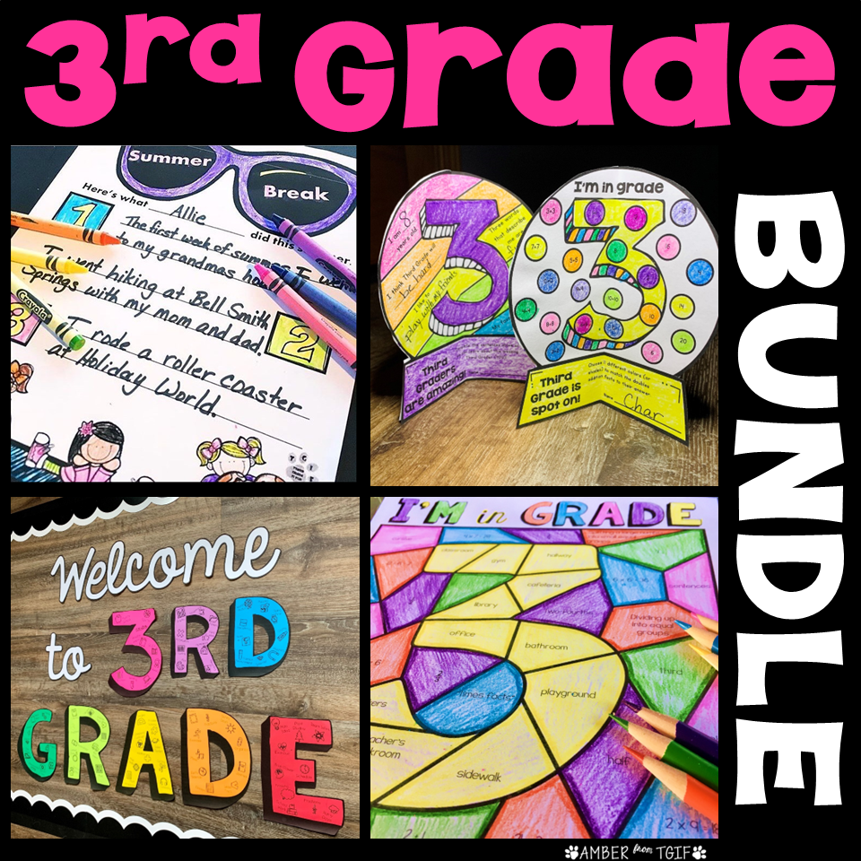 3rd Grade Back To School Activities And Bulletin Board BUNDLE Made By 3rd Grade Back To School Activities And Bulletin Board BUNDLE Made By