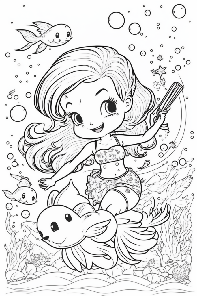 Professional Mermaid Coloring Pages for Relaxation and Creativity ...