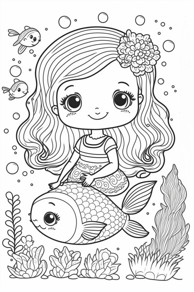 Professional Mermaid Coloring Pages for Relaxation and Creativity ...