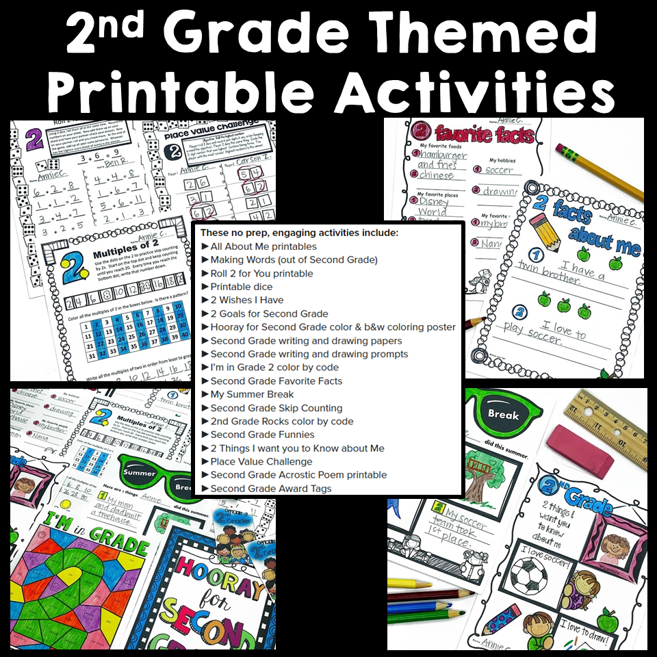 2nd Grade Back to School Activities and Bulletin Board BUNDLE | Made By ...