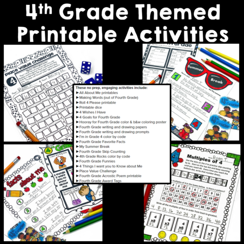 4th Grade Back to School Activities and Bulletin Board BUNDLE | Made By ...