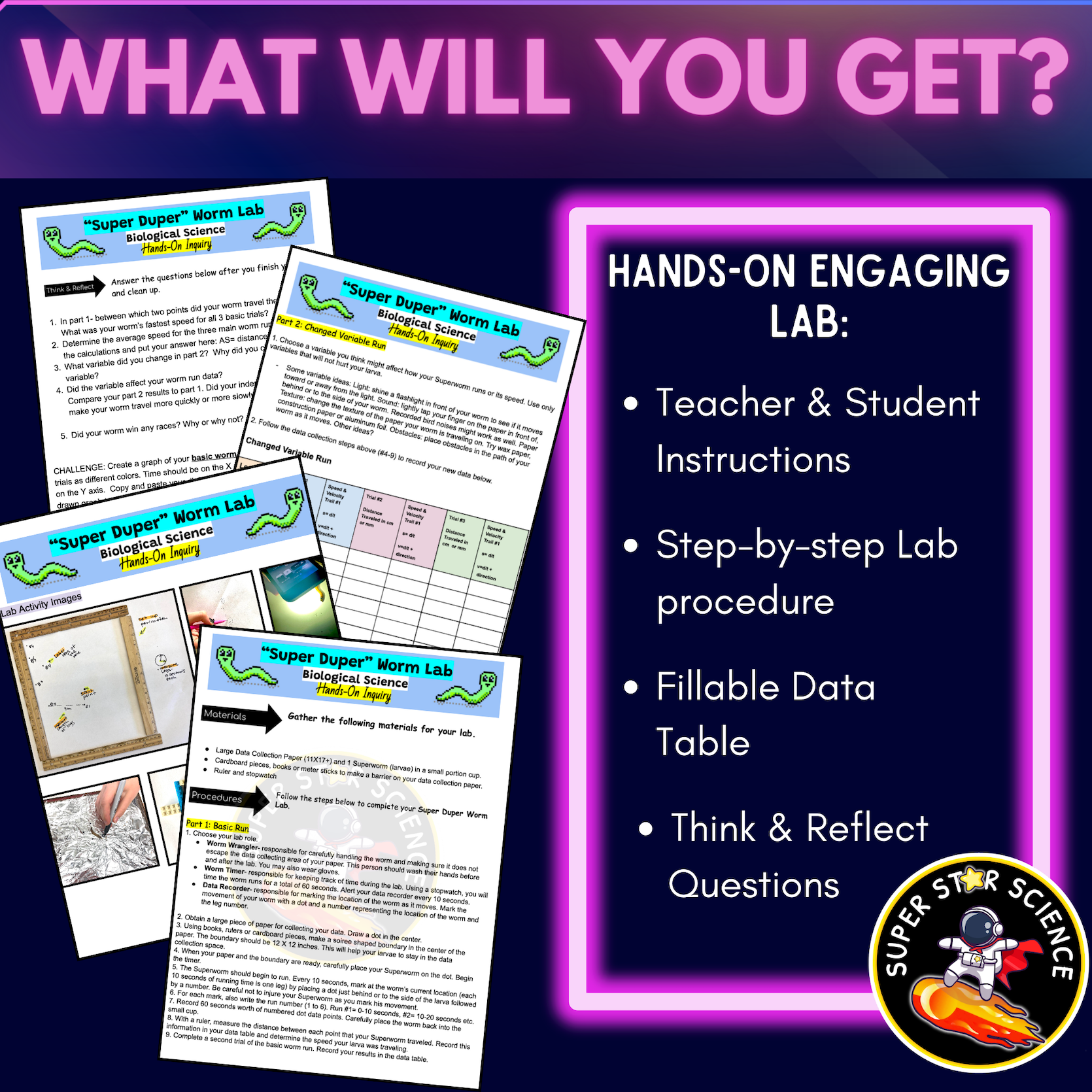 FUN Superworm Speed and Velocity Lab Middle School Physics & STEM ...