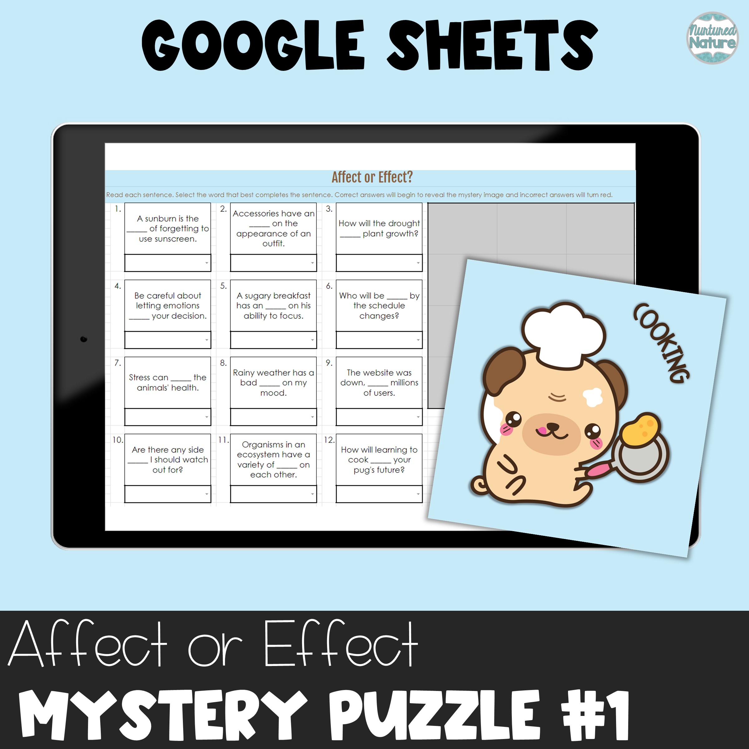 Affect or Effect Homophones Pixel Art Puzzle 1 - Commonly Confused ...