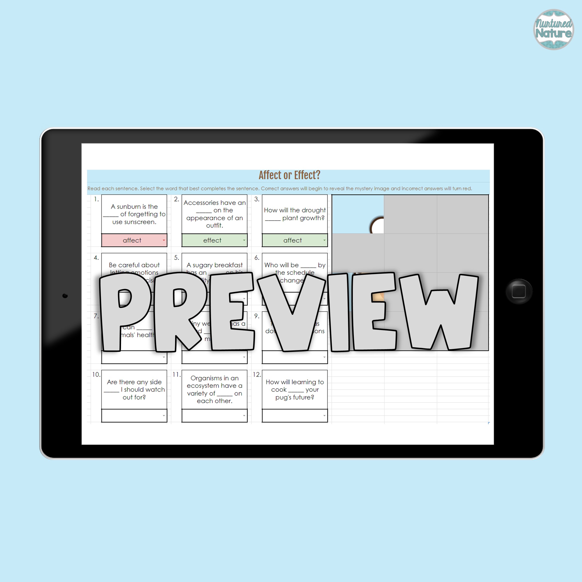 Affect or Effect Homophones Pixel Art Puzzle 1 - Commonly Confused ...