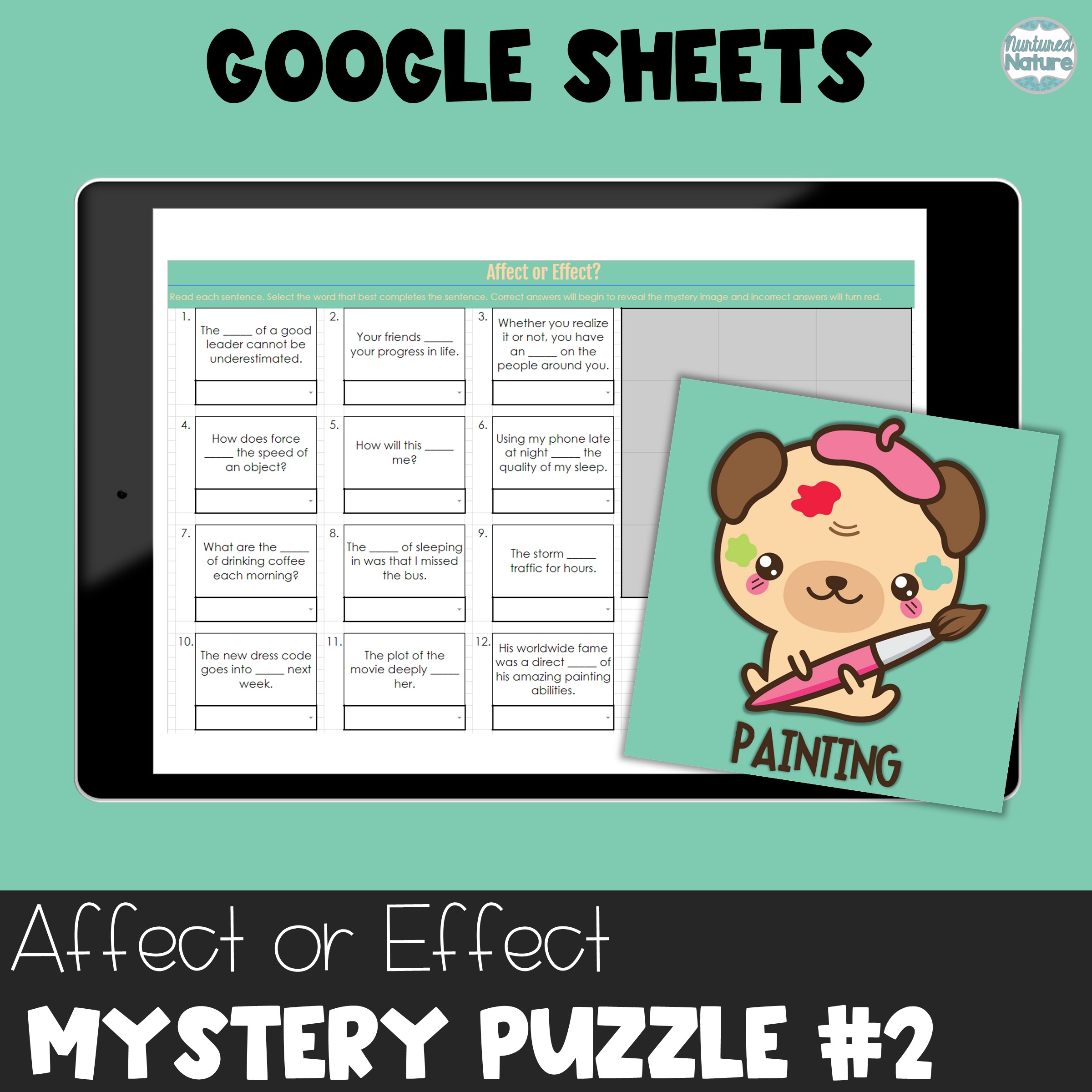 Affect or Effect Homophones Pixel Art Puzzle 2 - Commonly Confused ...