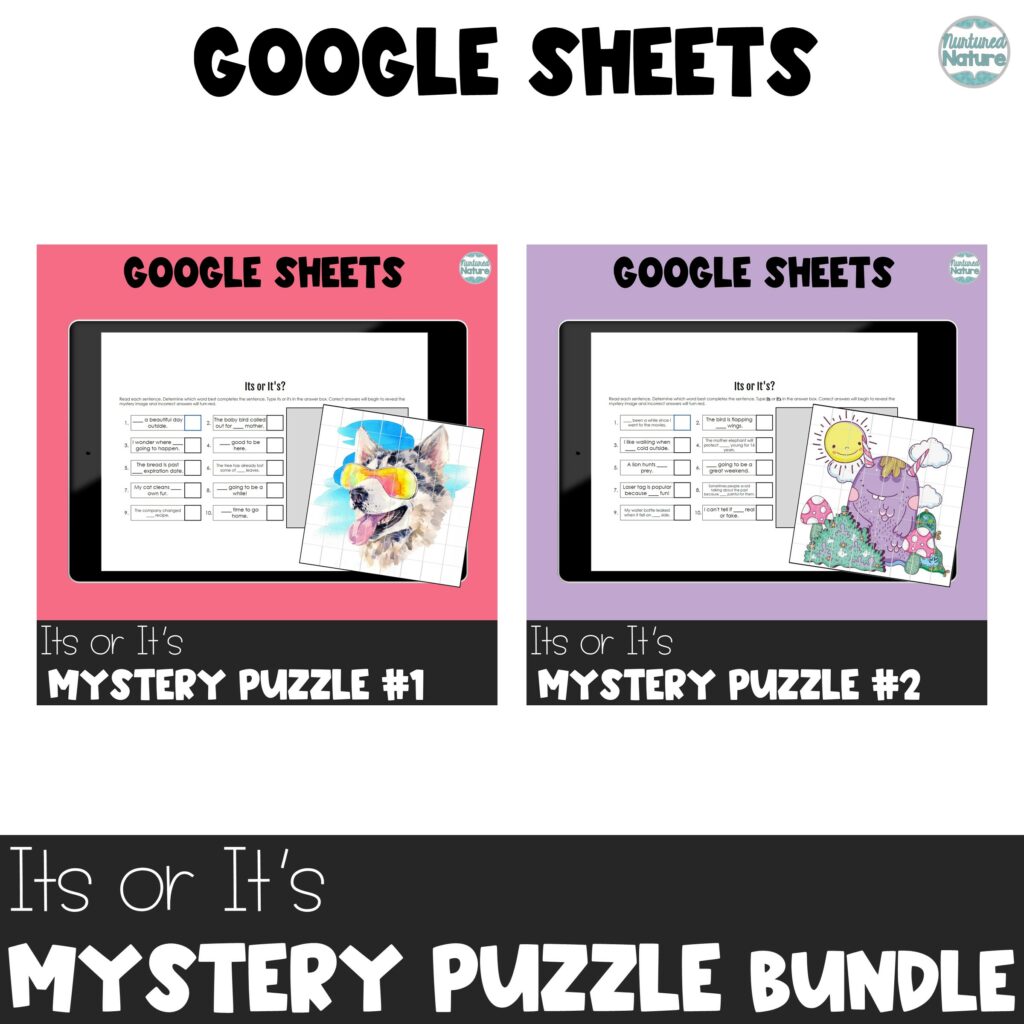 Its or It's Digital Pixel Art Puzzle Bundle - Commonly Confused ...