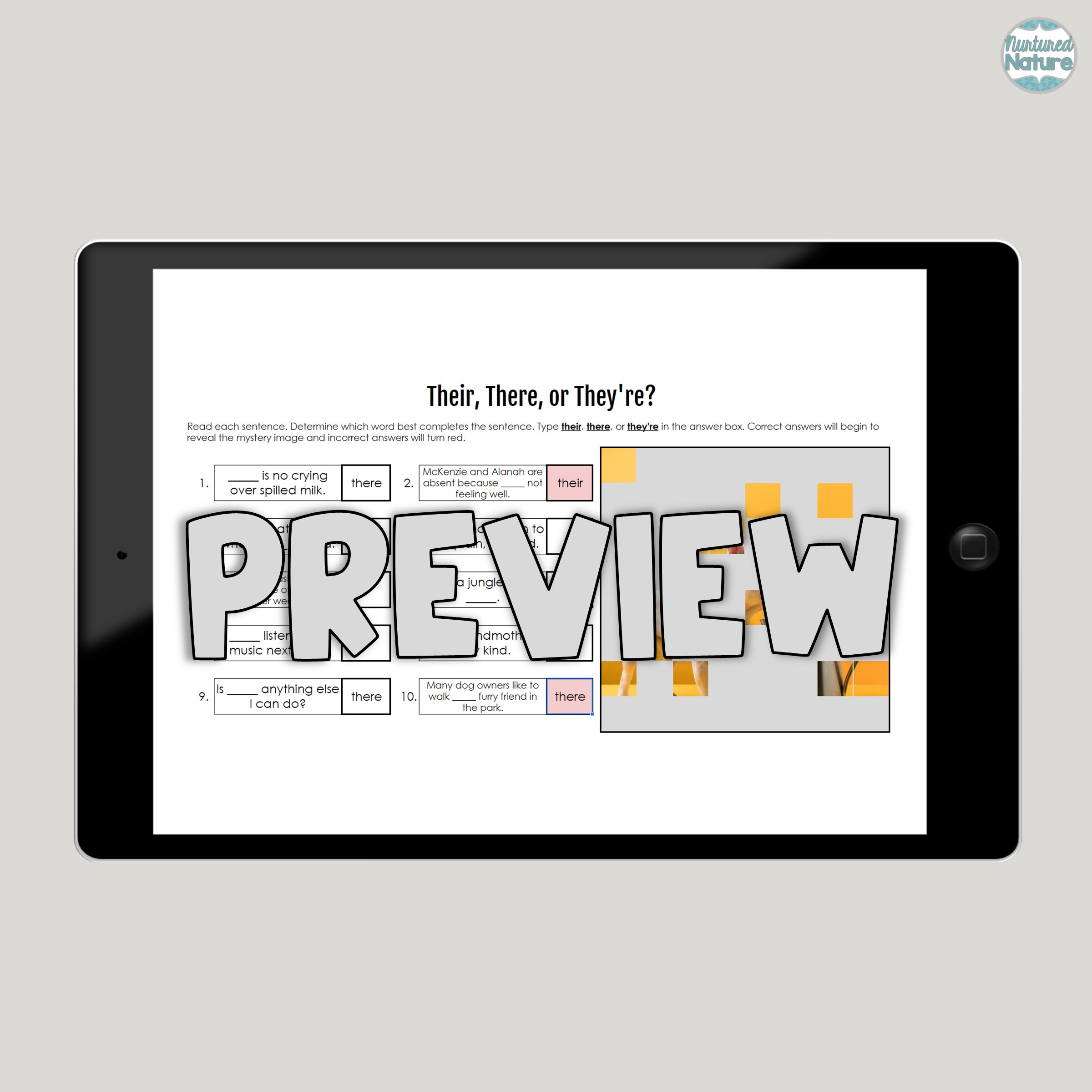 Their There They're Digital Pixel Art Puzzle 1 - Commonly Confused ...