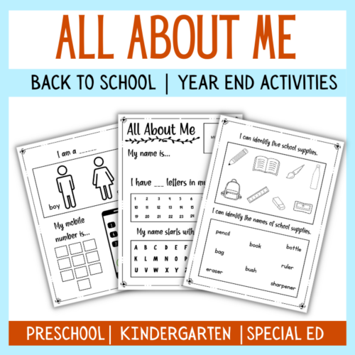 All about me worksheet Back to school | Year end activities | Made By ...