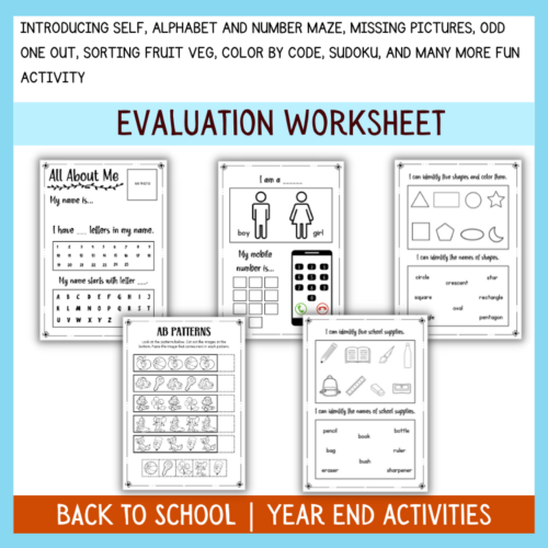 All about me worksheet Back to school | Year end activities | Made By ...