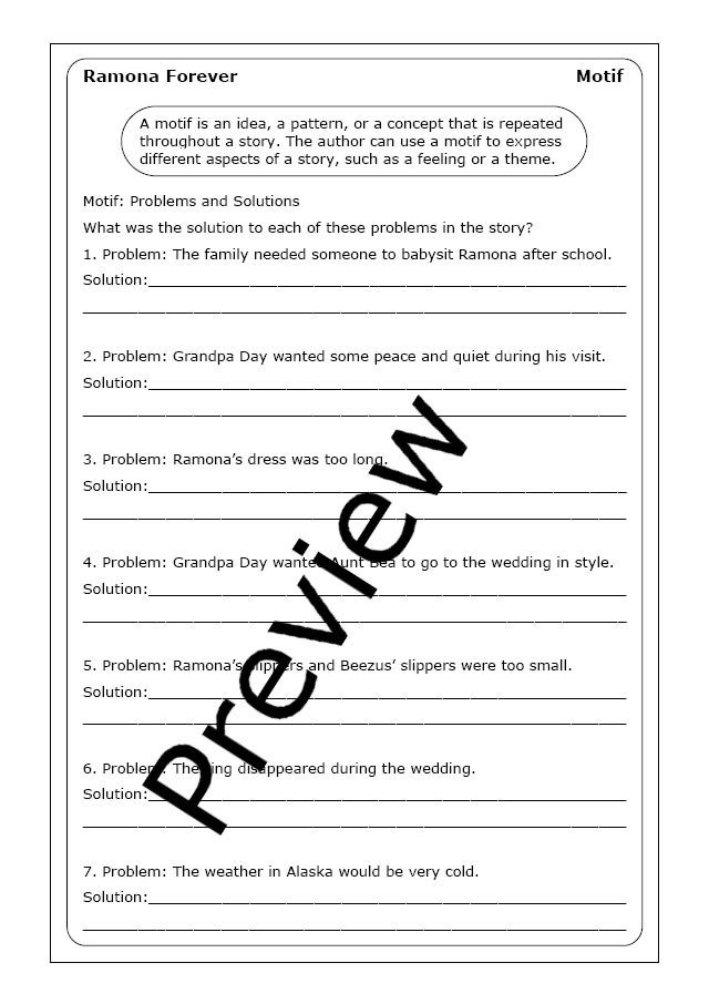 Beverly Cleary "Ramona Forever" worksheets | Made By Teachers