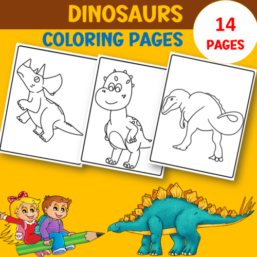 Dino-Mite Cuteness: Adorable Dinosaurs for Coloring Fun | Made By Teachers