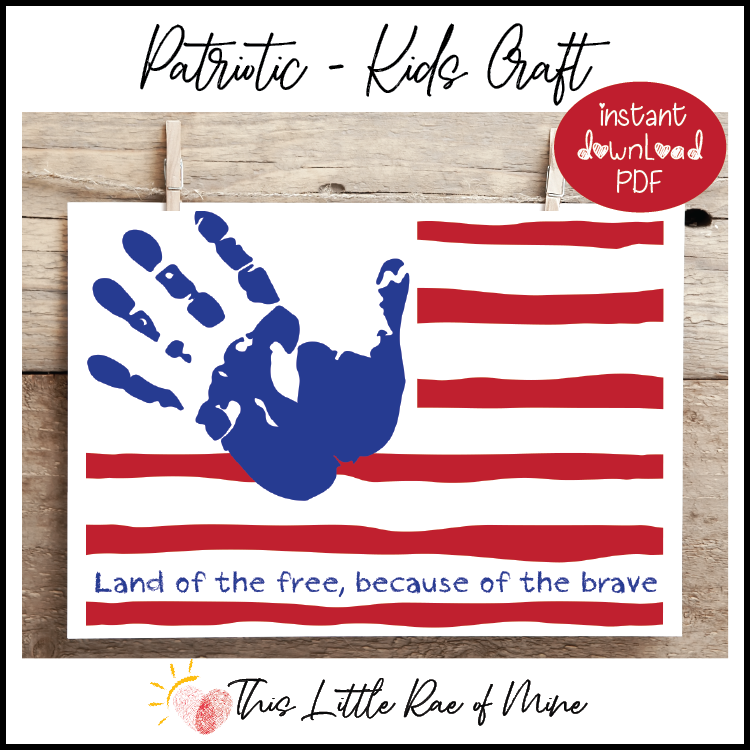 Land of the free - flag handprint - American flag - USA - patriotic ...