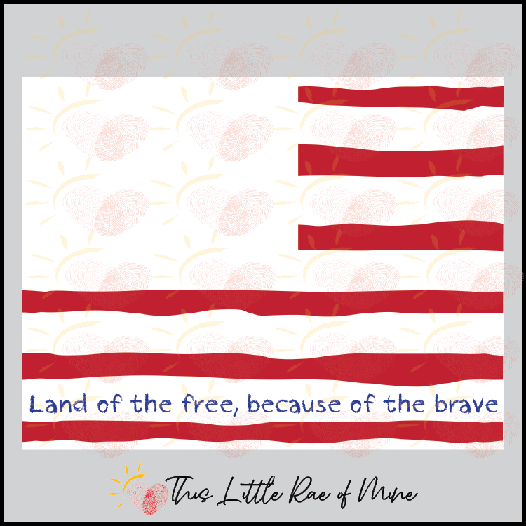 Land of the free - flag handprint - American flag - USA - patriotic ...