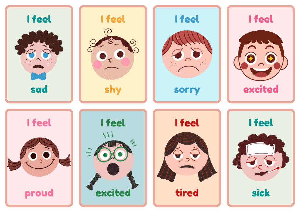Emotion Exploration: Simple Illustration Flashcard Sheets | Made By Teachers