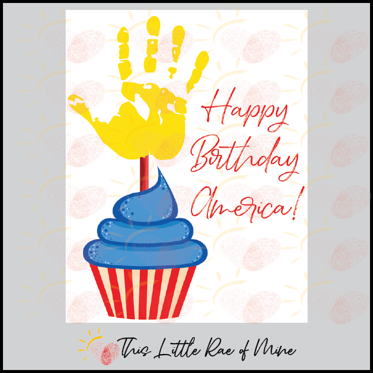Happy Birthday America - cupcake - independence day - USA - printable ...