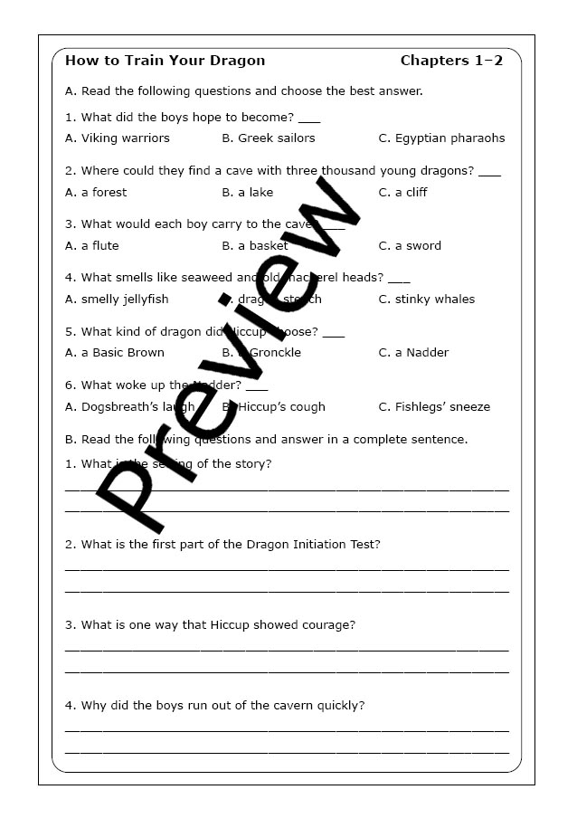Cressida Cowell "How to Train Your Dragon" worksheets | Made By Teachers