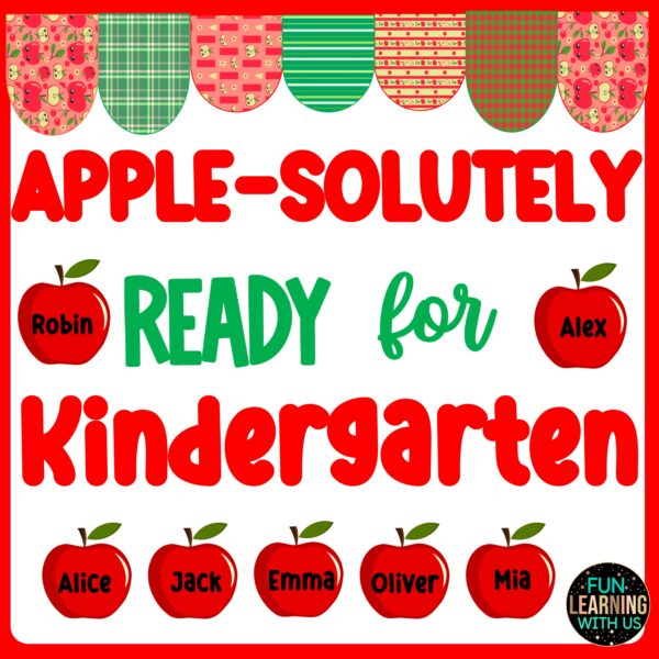 Back to School Editable Apple Bulletin Board Décor | Fall Door Decor ...