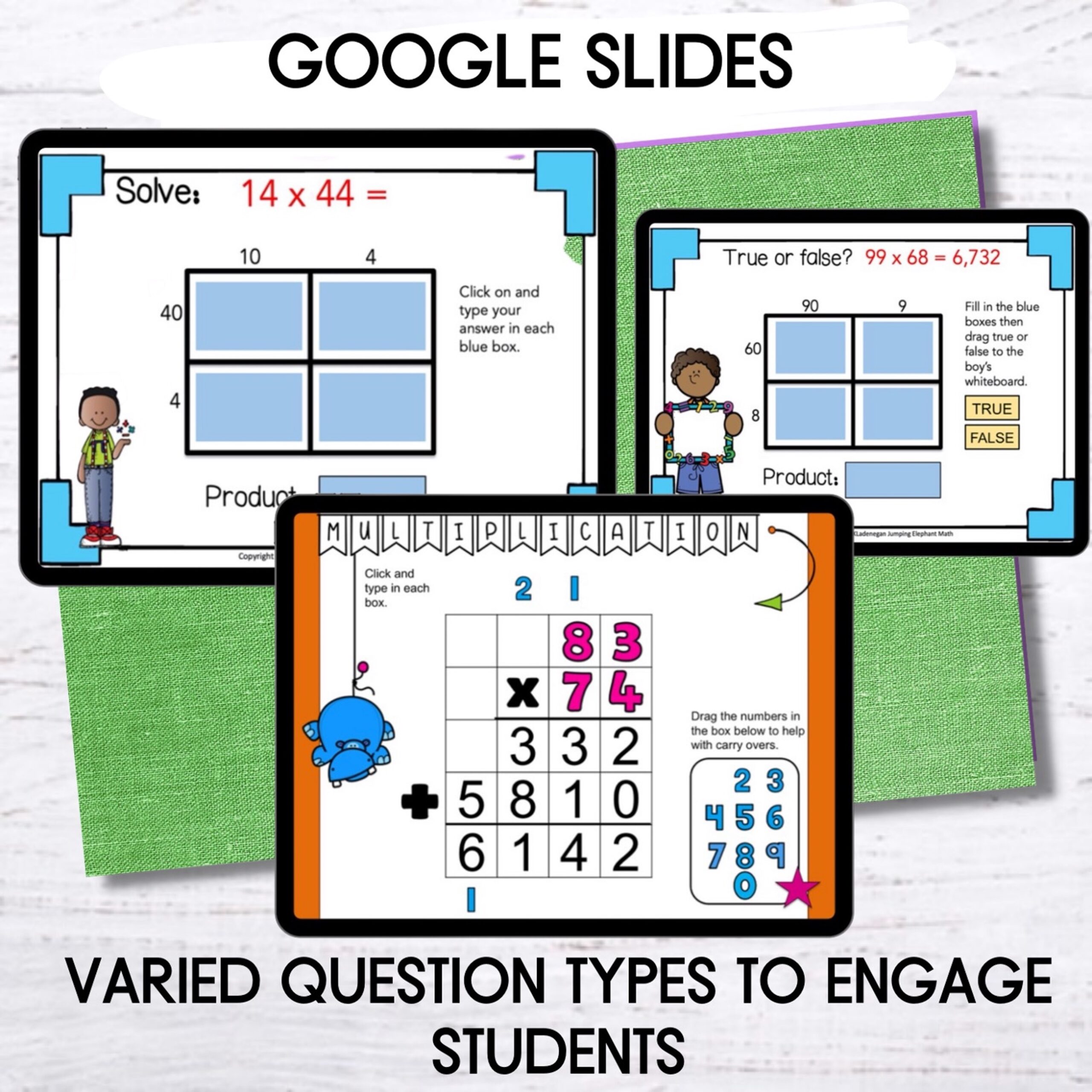 2 Digit by 2 Digit Area Model Multiplication and Standard Algorithm BUNDLE | Made By Teachers