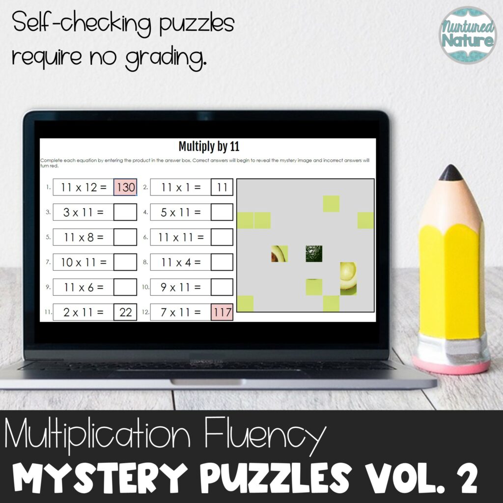Multiplication Facts 1-12 Pixel Art Puzzles Vol 2 | Made By Teachers